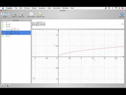 Graphing Square Root Functions - What do a, h, and k do? - Apple Grapher