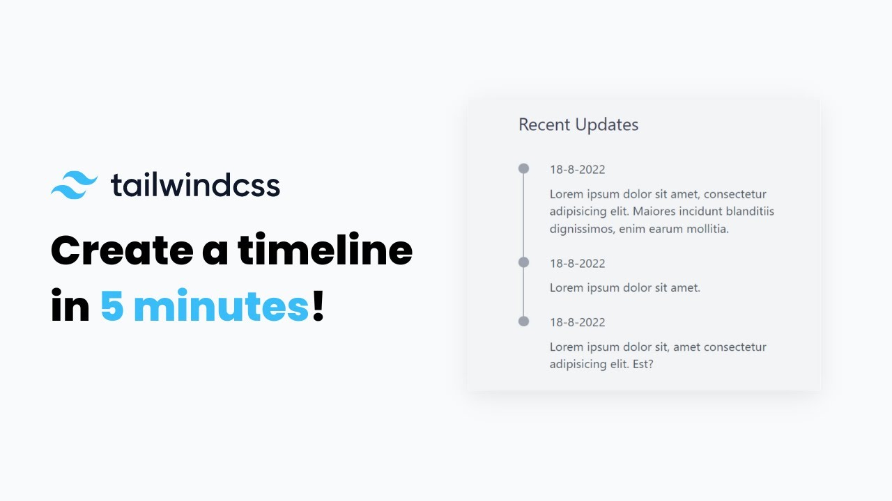 How to create a Timeline  - Tailwind CSS tutorial