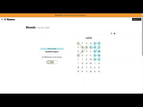 AI Solve New York Times Daily Strands Puzzle #478 6/24/2025 (ASMR)