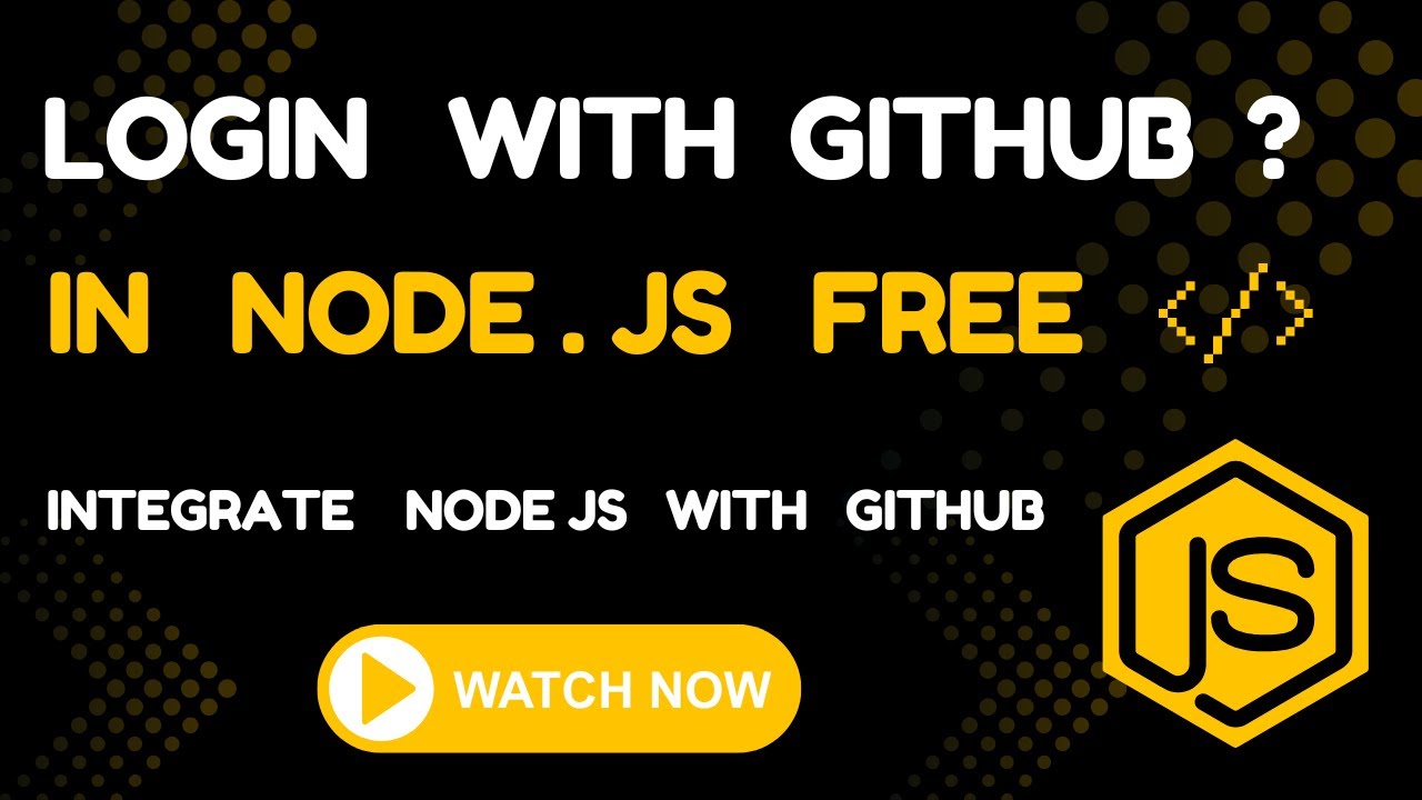Node.js Login with GitHub | OAuth Authentication Tutorial in Node.js | GitHub OAuth Integration