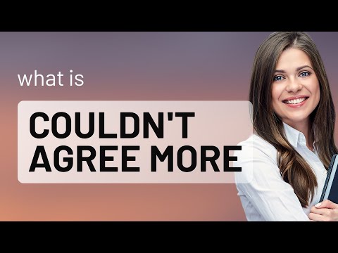 Unlocking the Power of Agreement: "Couldn't Agree More" Explained