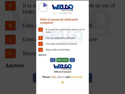 What is meant by dedicated computer