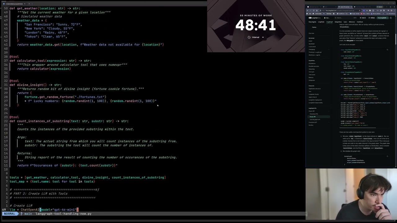 performatively reading documentation and writing bad code for 59 minutes