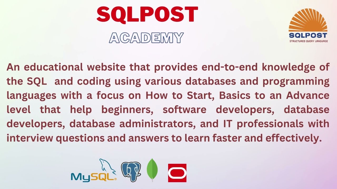 About SQLPOST Academy