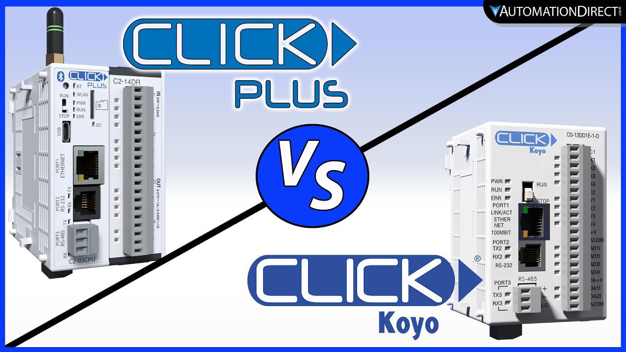 CLICK PLUS PLC vs CLICK PLC - from AutomationDirect