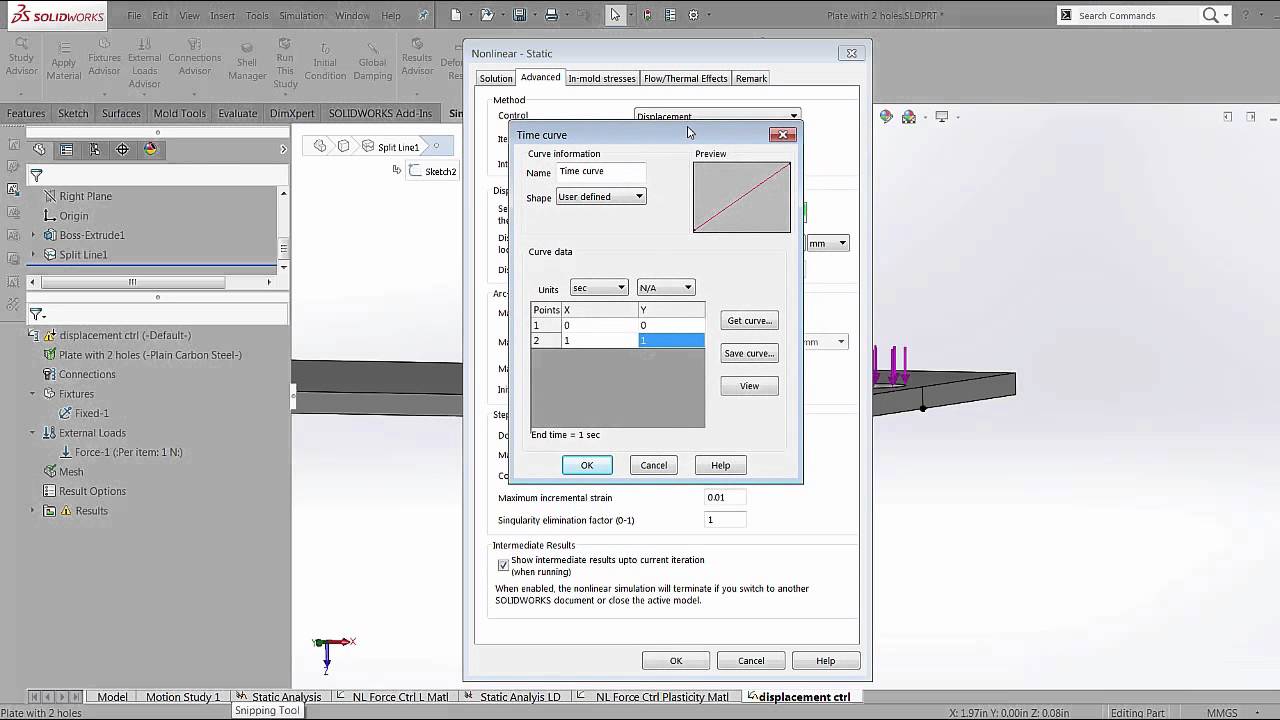 SOLIDWORKS Quick Tip - Nonlinear Analysis Displacement Control (Part 2)