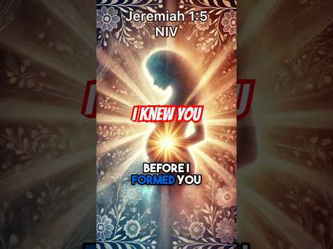 Jeremiah 1:5 Daily Prayer Bible Verse | I knew You - NIV