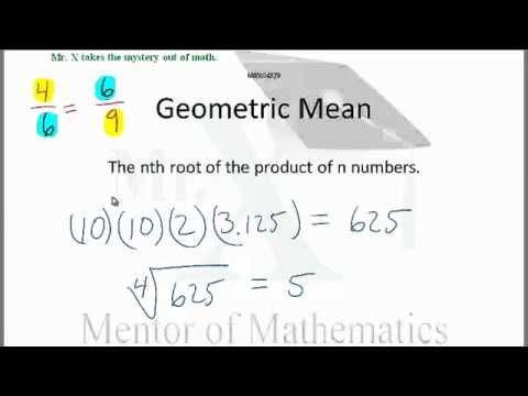 Glossary-Geometric Mean