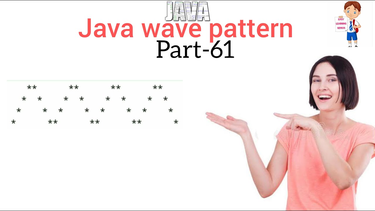 Java wave pattern program part 61 Easy Learning Genius