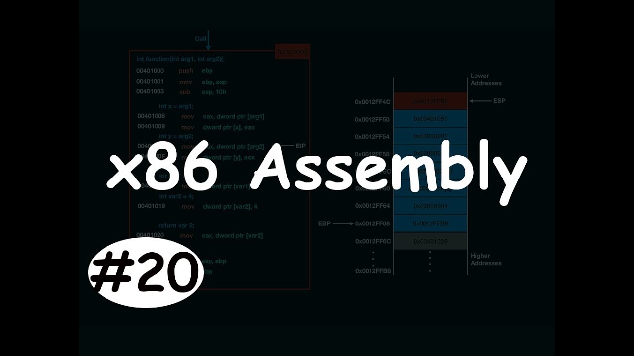 x86 Assembly #20 - C to Assembly | Program 3 | Part 2