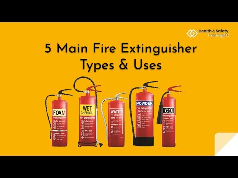 🧯5 Main Fire Extinguisher Types & Uses ⭐⭐⭐⭐⭐
