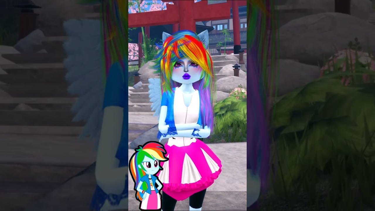 RAINBOW DASH OUTFIT IN DRESS TO IMPRESS TUTORIAL #dresstoimpress #dti #roblox #mylittlepony  #mlp