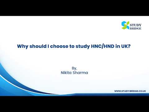 Study HNC & HND In UK – Study Bridge UK