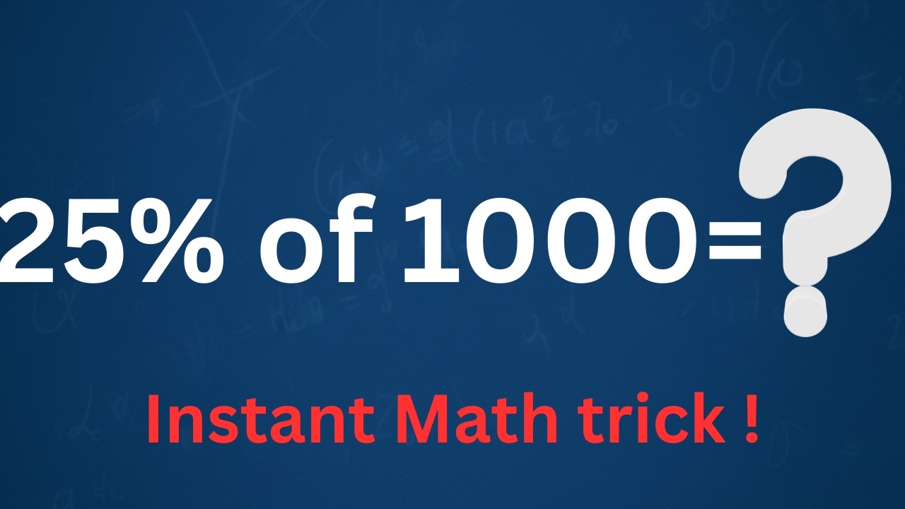 25% of 1000 (Twenty five percent of 1000)