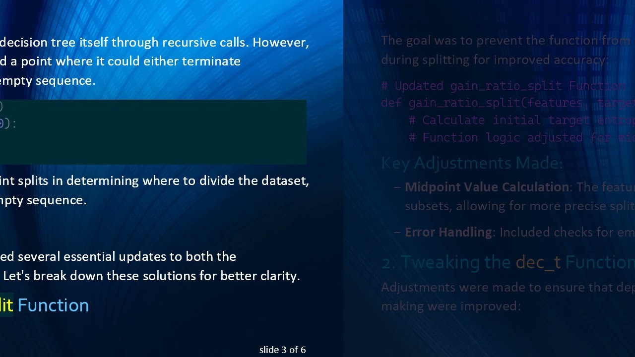 Solving Python Recursion Issues in Decision Trees