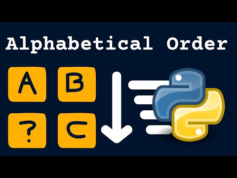 Sort Words in Alphabetic Order with Python