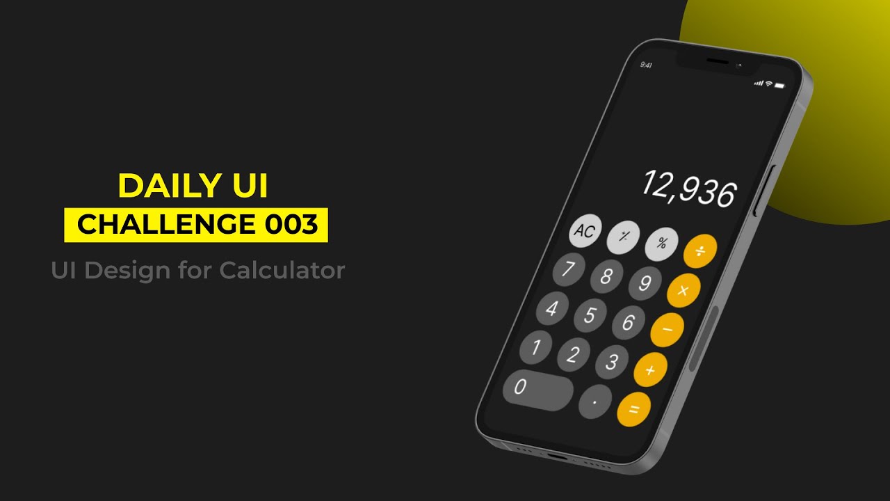 Daily UI Challenge - 004 | UI design for Calculator |