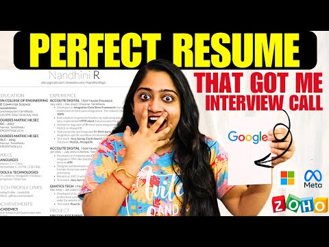 Shocking🤯Resume that got me interview call from Google😎Build Perfect Resume as FRESHERS🔴