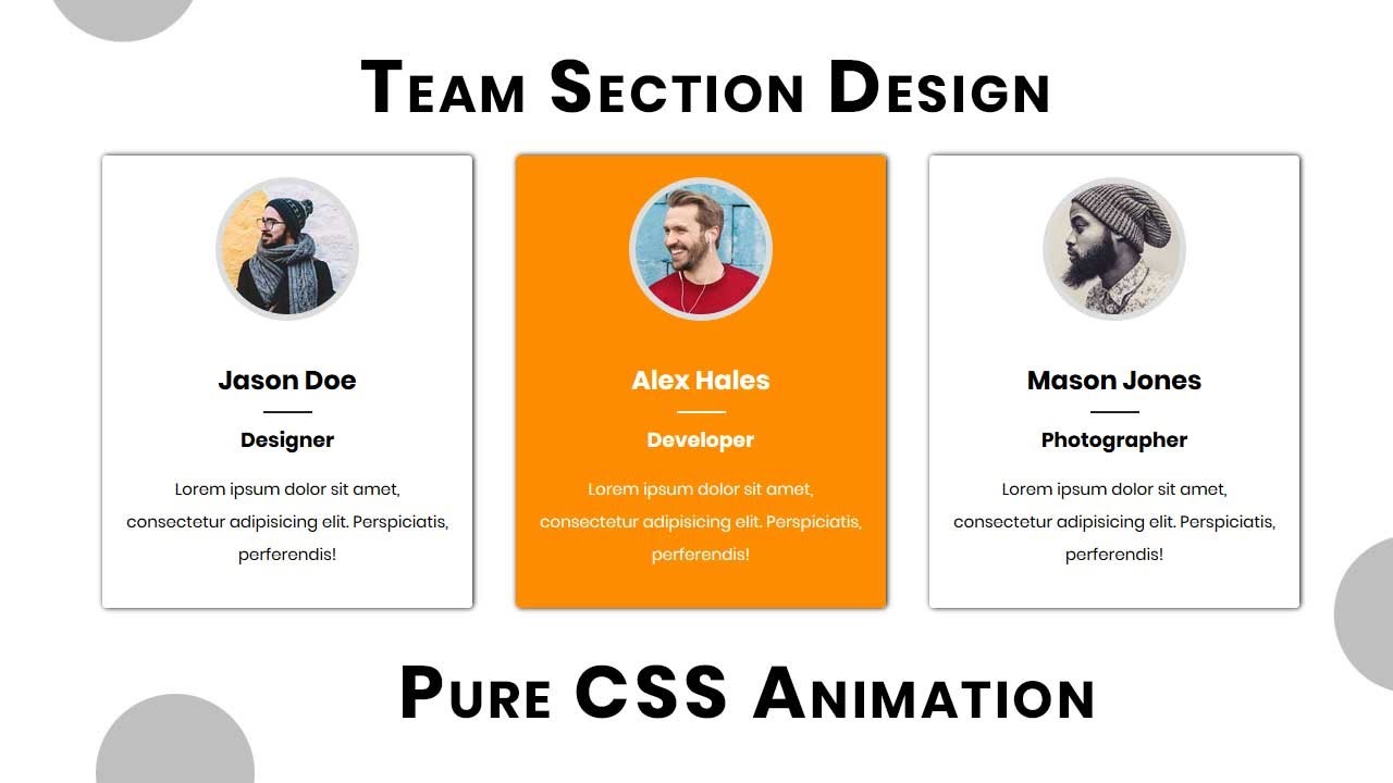 Team Section UI Design using Flexbox | CSS Flexbox Tutorial