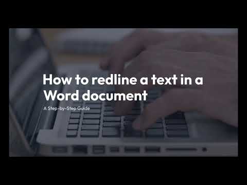How to Red Line text in a WORD document