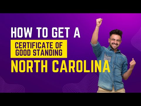 Certificate of Good Standing North Carolina