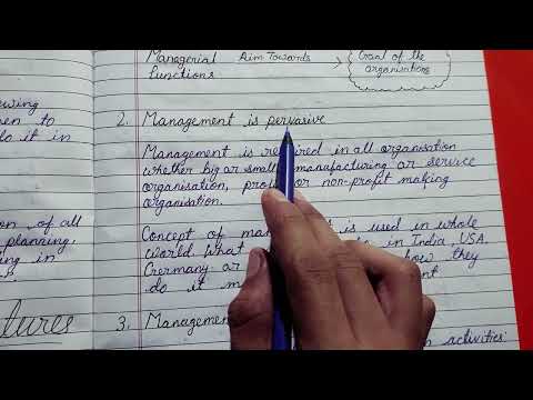 Management is pervasive. Characteristics of management 12th commerce