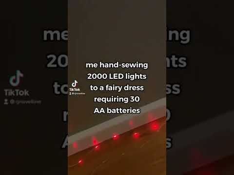 Reveal: sewing 2000 LEDs to make a light-up fairy dress