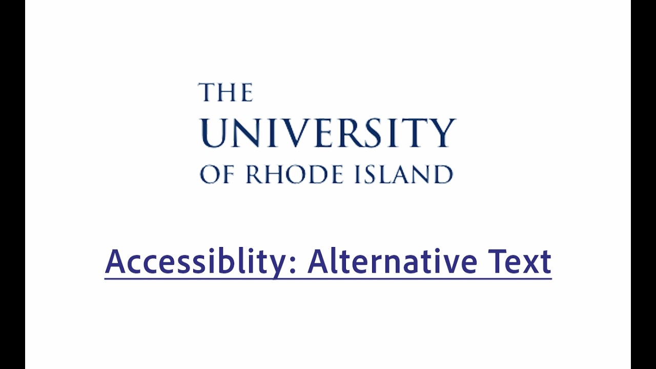 Accessibility How To - Alternative Text Guide
