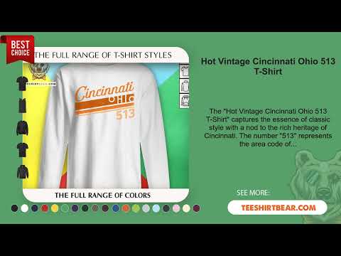 Hot Vintage Cincinnati Ohio 513 T-Shirt