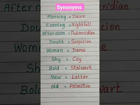 Did you know the synonyms