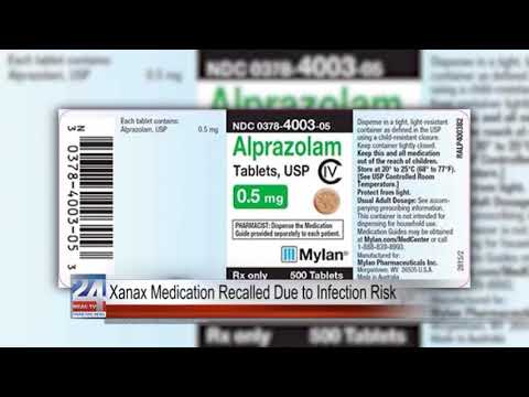 Xanax Medication Recalled Due to Infection Risk
