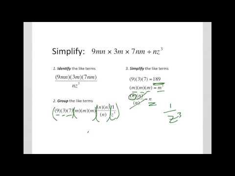 How to simplify algebraic expressions - Multiplication and Division types