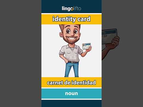 🇬🇧🇪🇸 identity card - carnet de identidad : learn English : aprendamos inglés : vocabulary builder