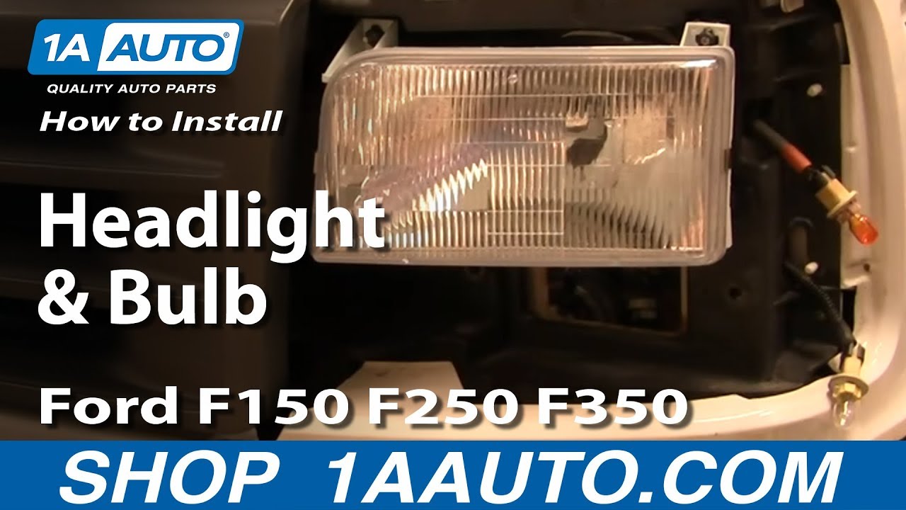 How To Replace Headlight and Bulb Ford 92-96 F-150/250/350