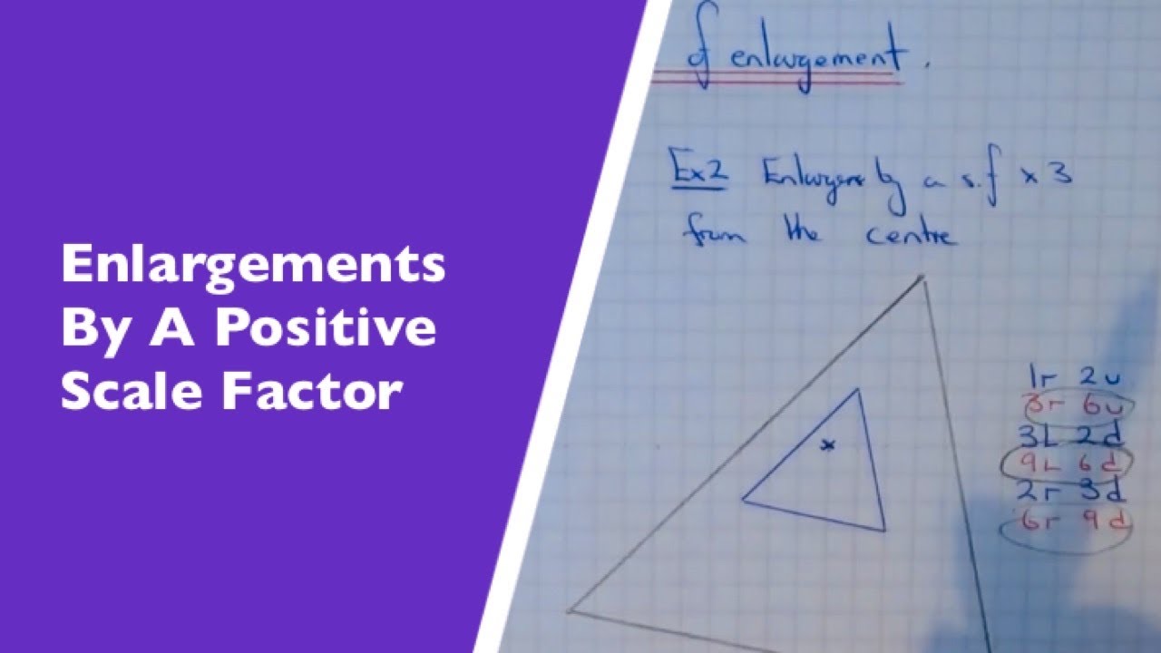 Enlargements. How To Enlarge A Triangle By A Scale Factor From A Centre Of Enlargement.