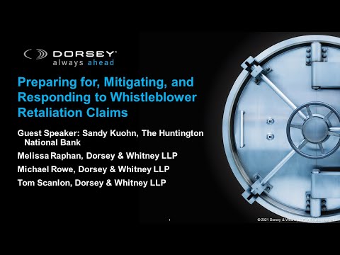 Preparing for, Mitigating, and Responding to Whistleblower Retaliation Claims