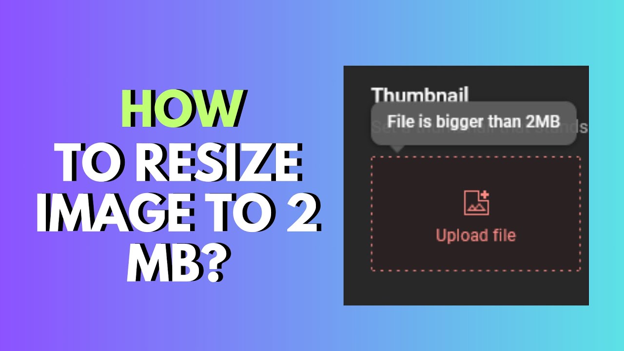 How to Resize Image to 2 MB? How to compress jpg file to 2 MB?