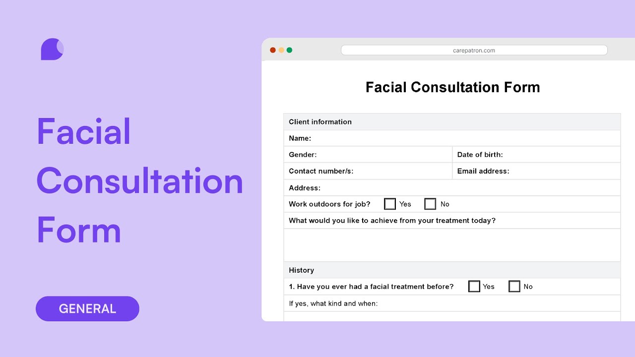 How to write Facial Consultation Forms?