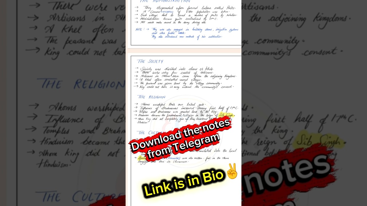Class 7 History Ch 5 Tribes, Nomads & Settled Communities| Best Handwritten Notes PDF #class7 #notes