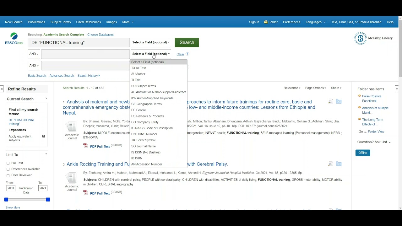 Applied Behavior Analysis: Searching your topic in specific journals