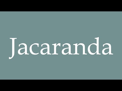 How to Pronounce ''Jacaranda'' Correctly in French