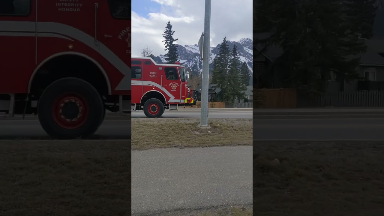 **VIEWER SUBMITTED** Canmore Fire Rescue Engines Returning After Training | CFRS