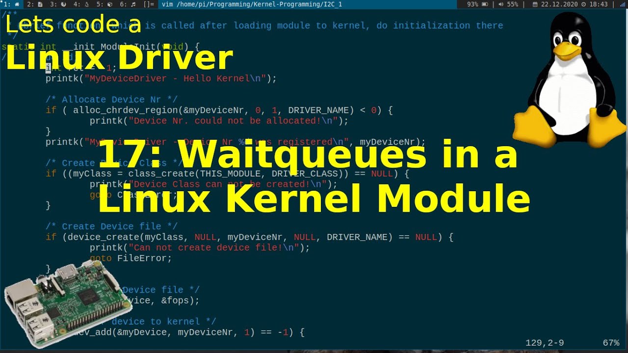 Let's code a Linux Driver - 17: Waitqueues in a Linux Kernel Module