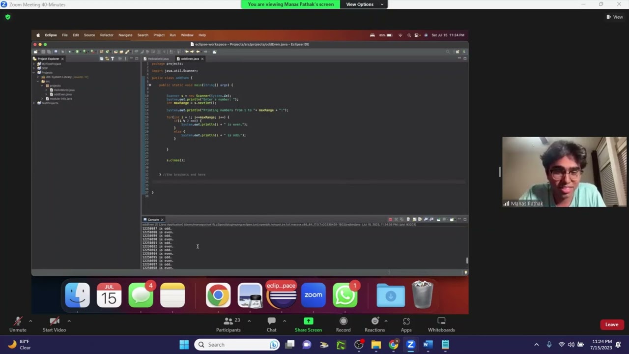 JAVA Tutorial 5 Odd Even number and Guess number program