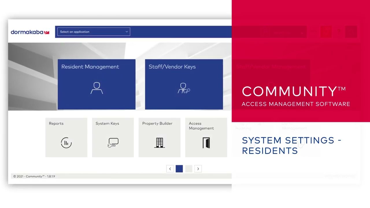 Community Software - System Settings - Residents