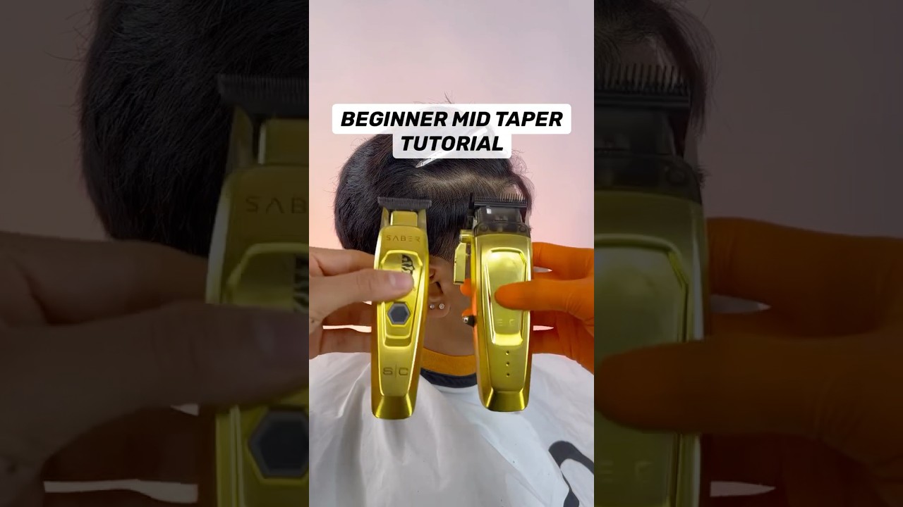Beginner Mid Taper Tutorial 💈 ✨ STEP BY STEP 🔥 Flawless Fading Made Easy ​⁠