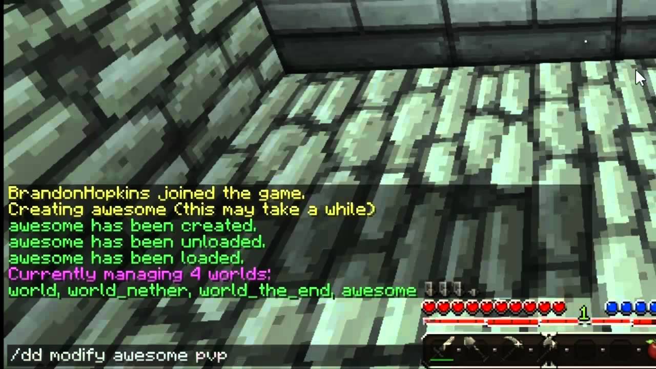 Bukkit Plugin Tutorial: DimensionDoor - Multiworld management made easy
