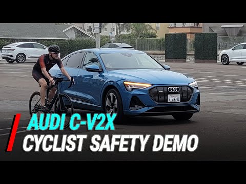 Audi Shows Us Their Cellular Vehicle-To-Everything (C-V2X) Bicyclist Safety Tech