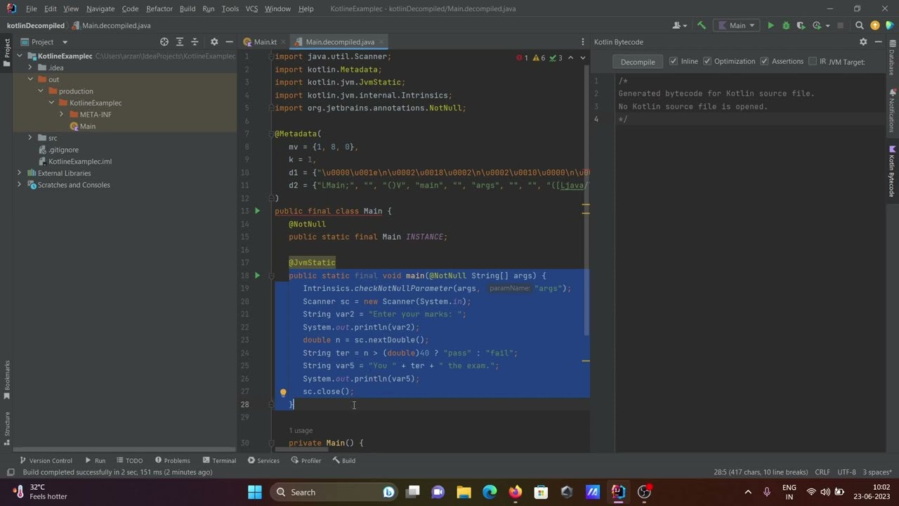 How to convert kotlin into java