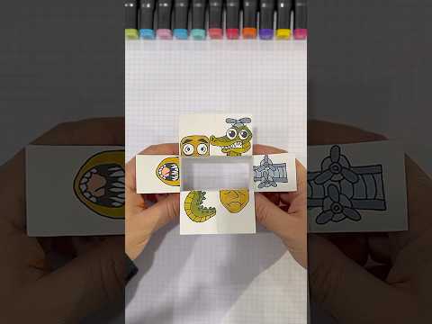 Bombardino crocodilo sprunki #diy #cute #art #papercraft #tungtungtungsahur #shorts